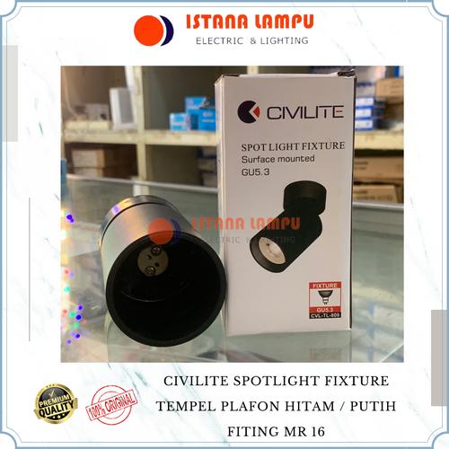 Jual CIVILITE Kap Lampu Sorot Plafon Sorot Tembok Spotlight HITAM ...