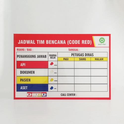 Promo Papan Code Red 31,5 x 46,5 cm/ Akrilik Papan Code Red Super Eco ...