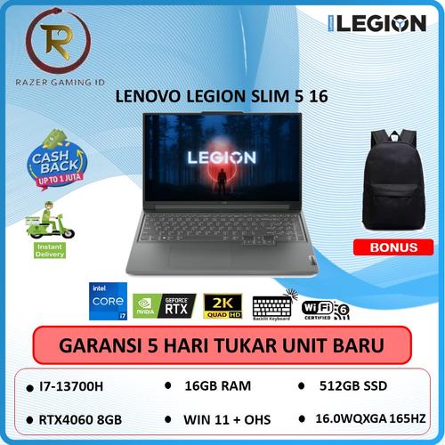 Jual LENOVO LEGION SLIM 5 16 I7 13700H RTX4060 RAM 16GB 512GB 16.0WQXGA ...