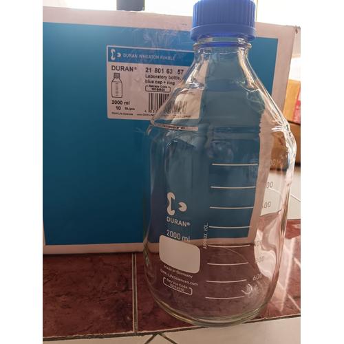 Jual DURAN BOTOL SAMPEL Vol. 2.000 ml (2 Liter) / LAB BOTTLE KACA ...