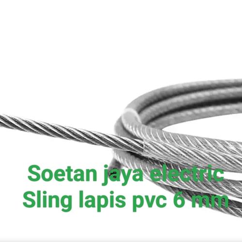 Jual kawat seling galvanis 6mm lapis pvc/kawat sling galvanis 6mm lapis ...