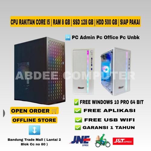 Jual CPU PC RAKITAN CORE I5 RAM 8 GB SSD 120 GB HDD 500 GB PC ADMIN ...