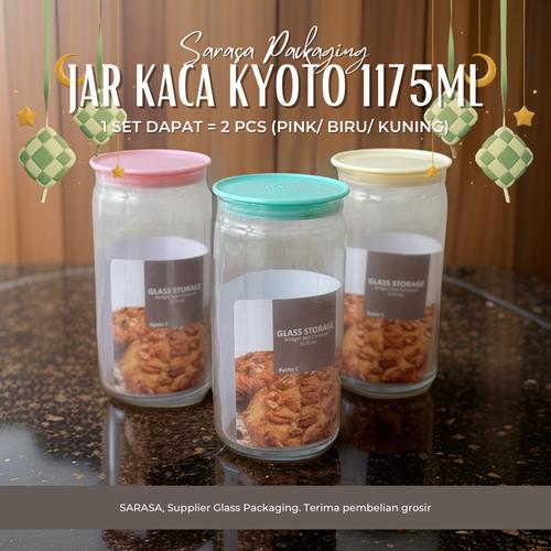 Jual (2PCS) Jar Toples Kaca 1175 ml 1 liter Kemasan Kue Lebaran Cookies ...