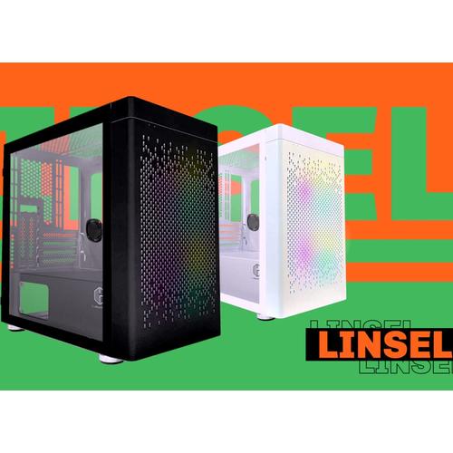 Jual CUBE GAMING LINSEL| Casing mATX - SIDE TEMPERED GLASS B/W promo ...