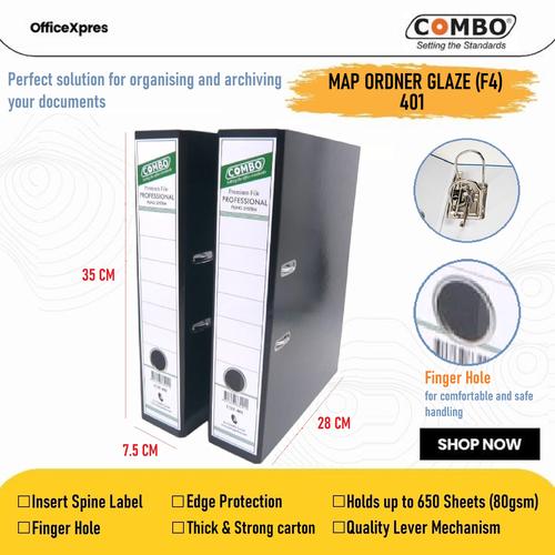 Jual Ordner F4 Folio Glaze / Ordner Sejenis Bantex / Odner Karton 401 ...