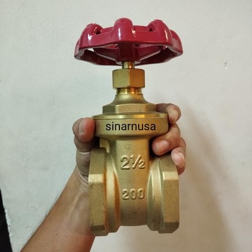 Jual Gate Valve Kuningan Bronze Brass Drat 2 1/2 " inchi - Gate ...