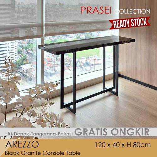 Jual AREZZO - Black Granite Console Table Meja Konsul Konsol Granit Hitam - 160x40x80Hcm - Kota ...