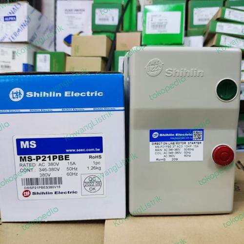 Jual DOL Starter / Magnetic Switch MS-P21PBE 3P 380V 15A Shihlin Original - 21A(11KW/15HP ...