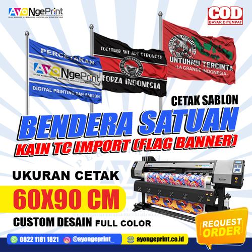 Jual Cetak Bendera Custom Satuan - Uk.60x90cm - Bahan Kain Flag Banner ...