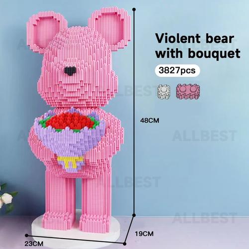 Jual Nano Block violent Bear Series Bricks Education Nano Block Extra ...