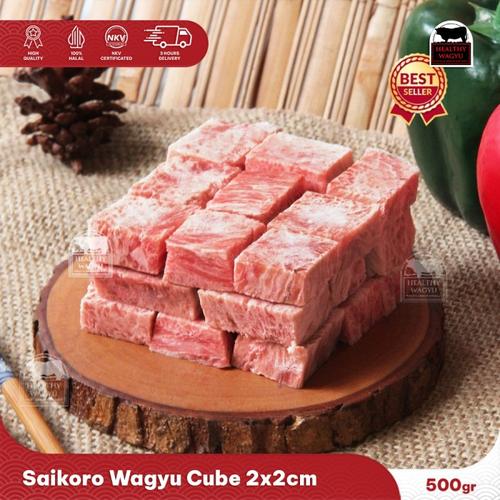 Jual Saikoro Meltique Cube Daging Sapi Kotak 2X2cm 500gr Healthy Wagyu ...