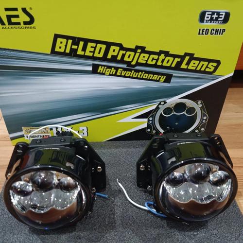 Jual AES UX BILED PROJECTOR 3 INCH TRIPEL LASER UX3 80 WAT MOBIL MOTOR ...