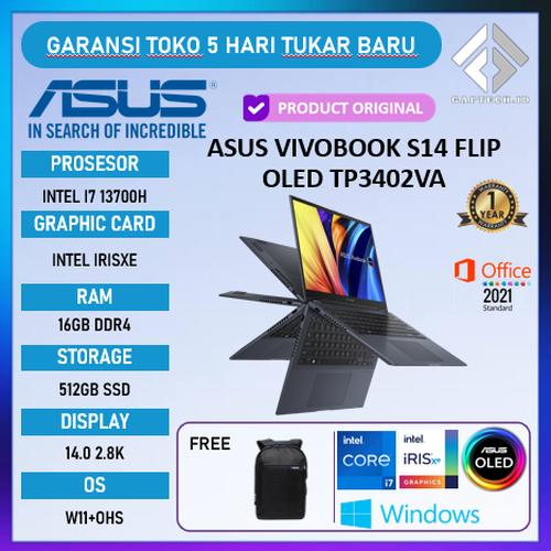 Jual Asus Vivobook S14 Flip OLED TP3402VA Touch i7 13700H 16gb 512gb ...