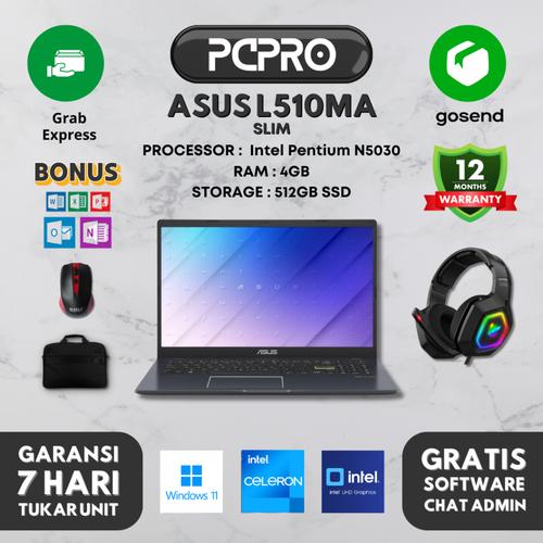 Jual Laptop Asus L510MA Intel N5030 4GB 512GB 15.6" FHD Backlit ...