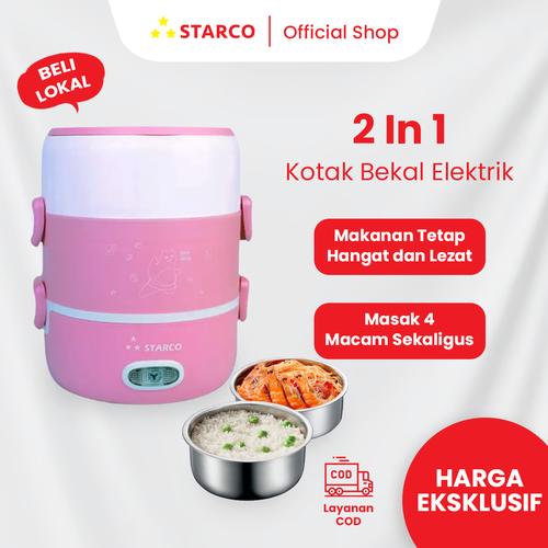 Promo Starco Electric Lunchbox 2 Tingkat SRC-202 - Merah Muda Cicil 0% ...