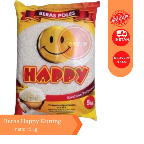 Jual Beras Happy 5Kg l Beras Happy Kuning l Beras Happy Biasa l Beras ...