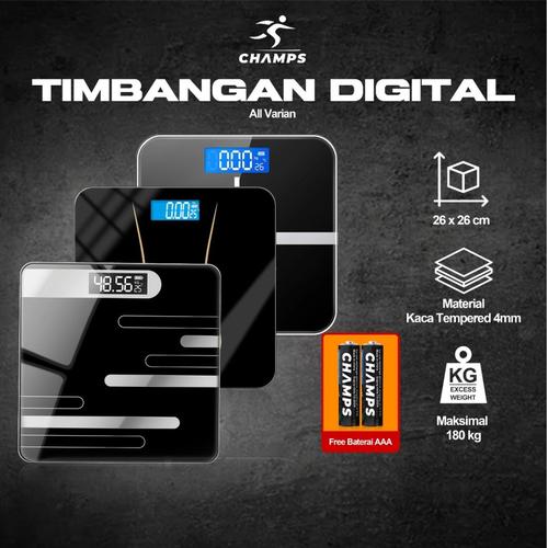 Jual Timbangan Badan Digital CHAMPS Body Fat 180 KG Personal Weight Scale - CH-911 - Jakarta ...
