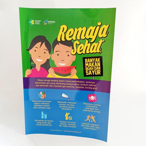 Jual Poster Remaja Sehat Makan Buah dan Sayur/ Poster Kesehatan - Kab ...