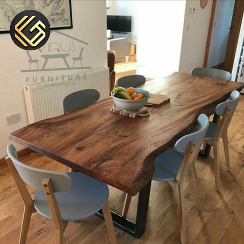 Jual set meja makan minimalis suar wood solid jepara - 180x80 set K6 ...