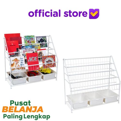Jual Rak Buku Anak Dengan 3 Tray Plastik - Putih - Jakarta Timur - rupa ...