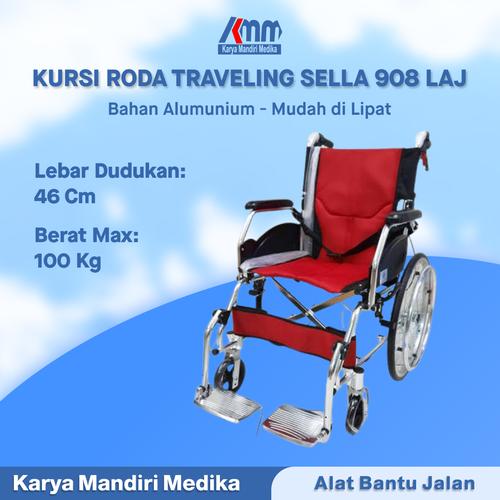 Jual Kursi Roda Travel Merk SELLACO Tipe 908 Laj Alumunium Bisa Dilipat ...
