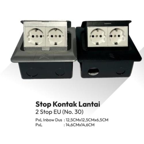 Jual Stop Kontak tanam lantai 2 arde silver black - Jakarta Pusat ...