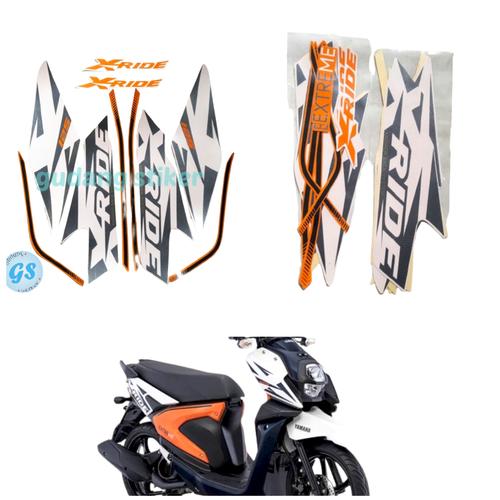 Jual STIKER STRIPING BODY MOTOR YAMAHA X-RIDE XRIDE 125 2018 PUTIH ...