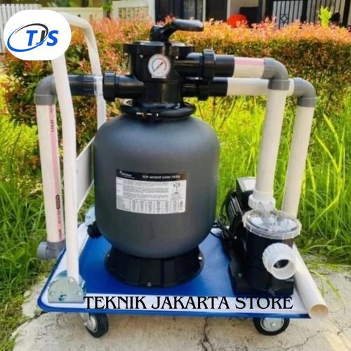 Jual Paket Pompa Kolam Renang 1/2Hp Set Troli Mesin Vacuum Kolam Renang ...