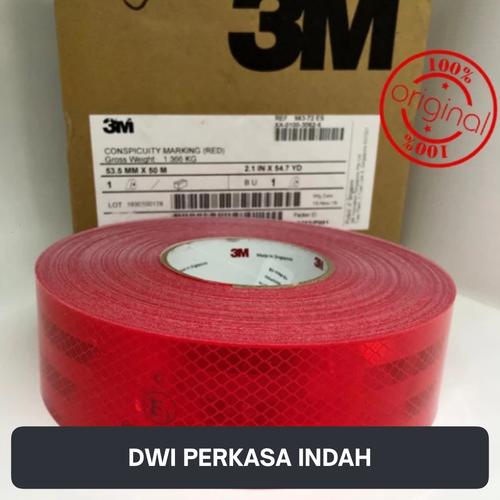 Jual 3M Stiker 983 Conspicuity Marking Red Original Asli 1 Roll 50 ...