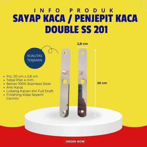 Jual Plat penjepit kaca Ss 201 / sayap stainless tiang railing tangga ...