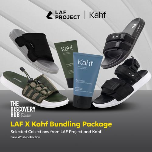 Promo LAF Project x Kahf - Sandal Slide Pria Bundling Face Wash Package ...