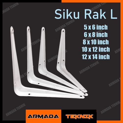 Jual Siku Rak Siku L Dinding Plat Besi Shelf Bracket Berbagai Ukuran ...