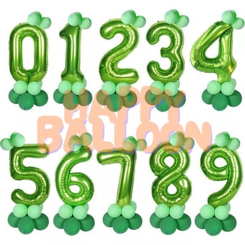 Jual HappyBalloon Paket Dekorasi Balon Angka Hijau Tua 80cm (PD235 ...
