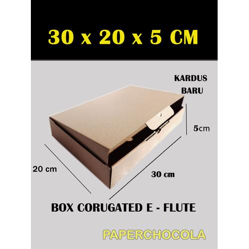 Jual Box Kardus E-Flute 30x20x5 cm / BOX KARTON CORUGATED DIE CUT E ...