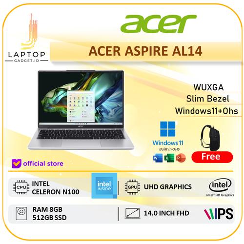 Promo Acer Aspire Lite AL14 INTEL N100 8GB 512GB SSD 14.0 Full HD Ips ...