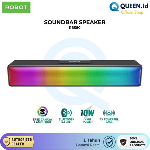 Jual ROBOT RB580 Soundbar Bluetooth Speaker RGB Powerfull Bass 10W BT 5 ...