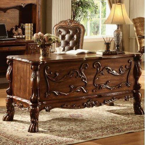 Jual meja direktur minimalis ukir kayu jati , meja kantor kayu jati ...