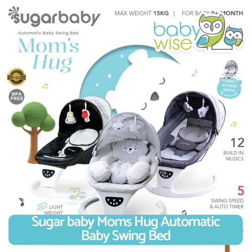 Jual Sugar baby Moms Hug Automatic Baby Swing Bed - Ayunan Bayi - Black ...