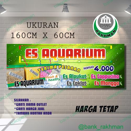 Jual SPANDUK BANNER ES AQUARIUM UKURAN 160CM X 60CM - Korcin - Jakarta ...