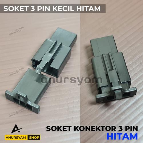 Jual 1 Set Soket 3 Pin Kecil Male Female Tanpa Skun / Soket Konektor 3 ...