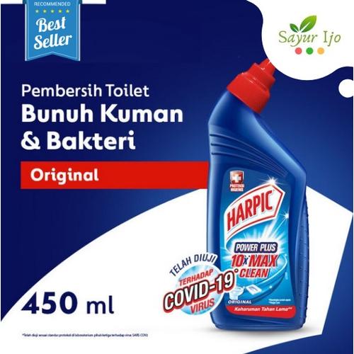 Promo HARPIC Pembersih Toilet Power Plus 10X Max Clean Original 450 ML / Botol Cairan Bunuh ...