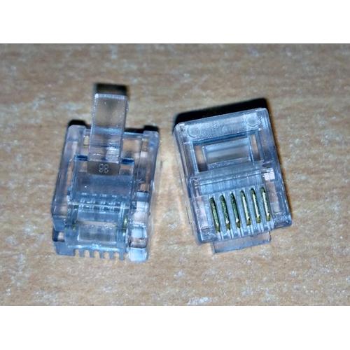 Jual RJ12 RJ 12 Gagang Telpon Telfon telefon telepon Konektor Connector ...