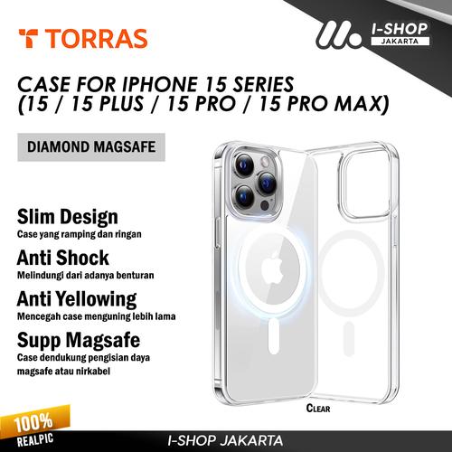 Jual Casing iPhone 15 Pro Max Plus Torras Thin Clear Bening Magnetic ...