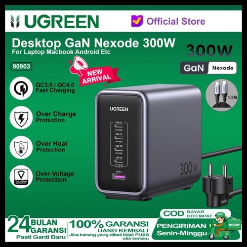 Jual Ugreen Desktop Charger 300W Gan For Macbook Laptop Fast Charging ...
