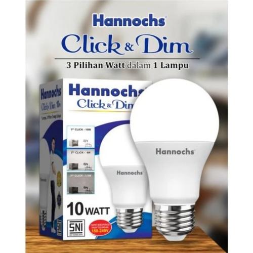 Jual Lampu LED Click & Dim Hannochs 10 W Watt Ada 3 Pilihan Cahaya ...