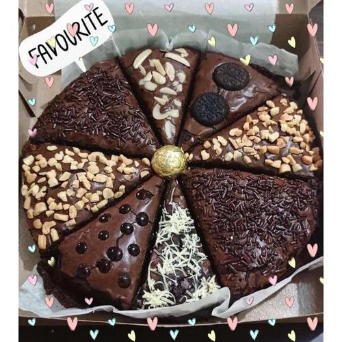 Jual (0_0) Fudgy Brownies Dark Coklat model Pizza, diameter 20cm - Kab ...