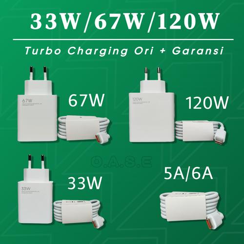 Promo Charger Xiaomi Turbo Charging 120W 67W 33W Casan Satu Set Kabel ...