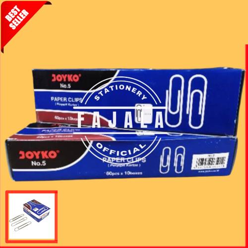 Jual paperclip no 5 / alat penjepit kertas 1 pak isi 10 kotak kecil ...