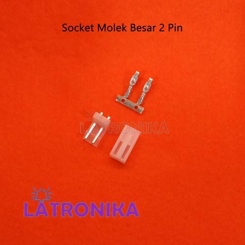 Jual Soket Molek 2 Pin Besar Socket Molex 2Pin Terminal 2P Konektor 3 ...