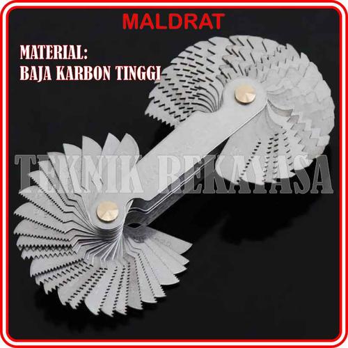 Jual MALDRAT / MAL DRAT / MAL SCREW PITCH / ALAT UKUR DRAT 55° DAN 60 ...
